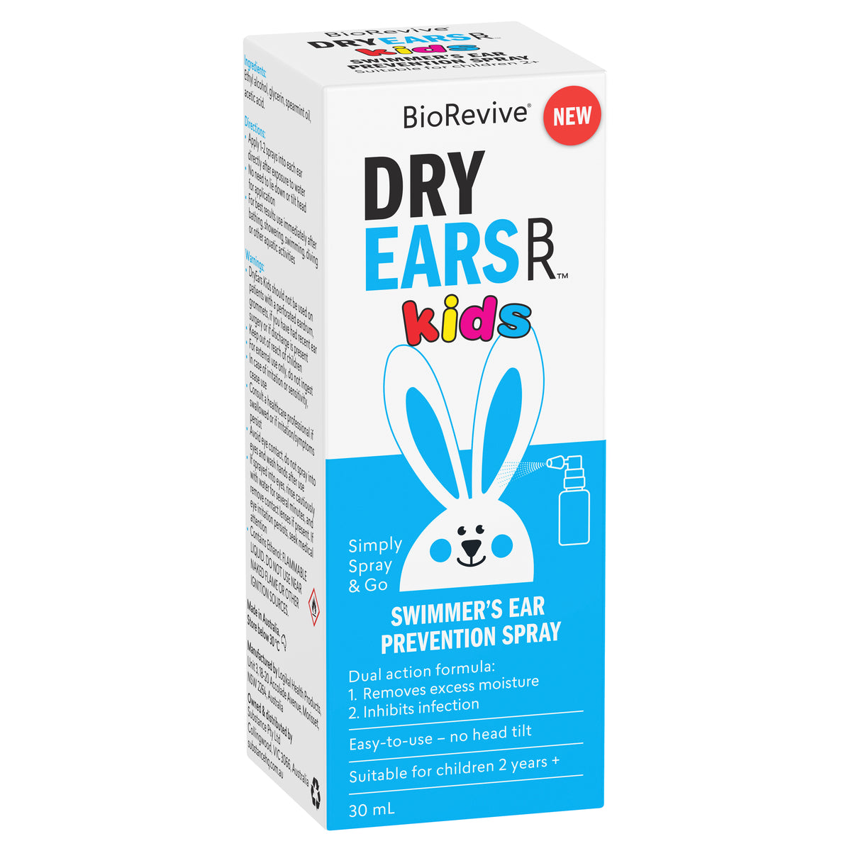 Dry Ears Kids - Swimmer's Ear Prevention Spray 30ml – BioRevive
